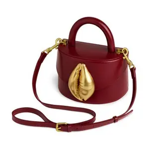 FLORE K. Viera Cowrie Shell Bag - Dark Red