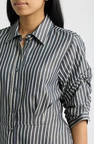 Wit & Wisdom Stripe Double Peplum Blouse