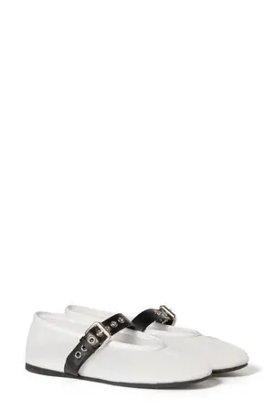 Miu Miu Mary Jane Ballet Flat - Bianco