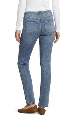 LANDS' END Starfish High Rise Knit Denim Straight Jeans