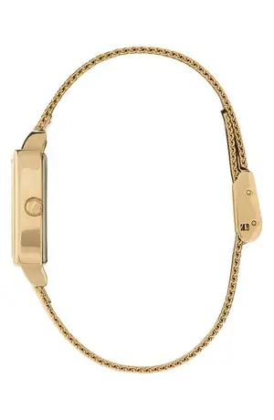 OLIVIA BURTON Classics Rectangular Mesh Strap Watch
