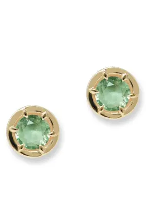 Anzie Melia Kate Topaz Stud Earrings - Green