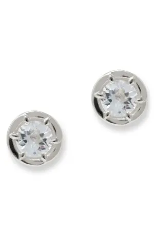 Anzie Melia Kate Topaz Stud Earrings - Silver