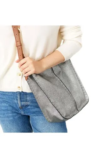 THE SAK Los Feliz Crochet Crossbody Bag - Dark Silver