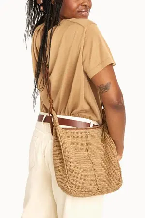 THE SAK Los Feliz Crochet Crossbody Bag - Ecru