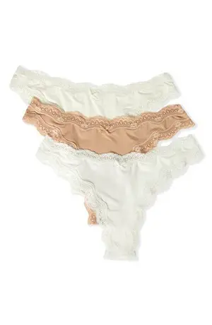 ETAM Jim Micro 3-pack Thongs - Beige Multicolor