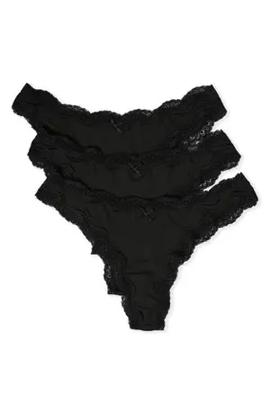ETAM Jim Micro 3-pack Thongs Black