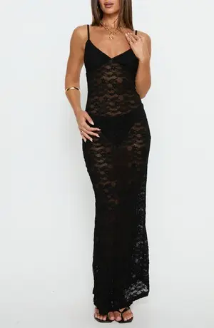 Princess Polly Lace V-neck Maxi Dress