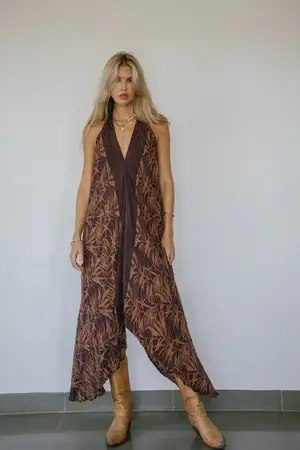 SUN CHILD Classic Silk Dress Michi