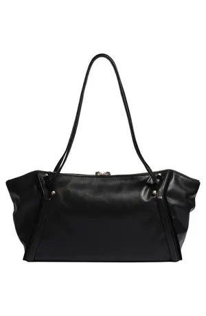 KENNETH COLE Highline Top Zip Leather Tote - Black
