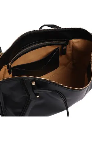 KENNETH COLE Highline Top Zip Leather Tote - Black