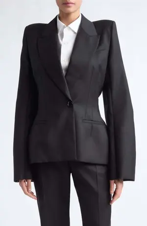 Matieres Fecales Madame H. Wool Blazer - Black