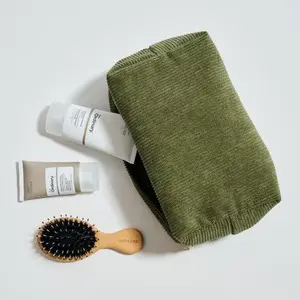 URBAN EXPRESSIONS Corduroy Cosmetic & Travel Organizer Pouch - Sage