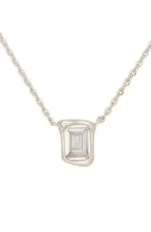 Kate Spade New York Kate Spade New York Molten Glass Pendant Necklace Clear/ Silver