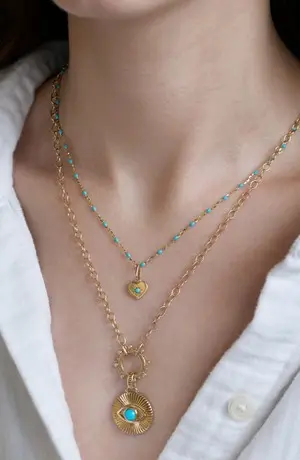 Anzie Bohème Beaded Enamel Station Necklace