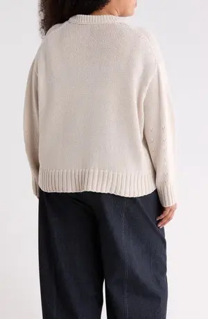 Eileen Fisher Crewneck Organic Cotton Sweater