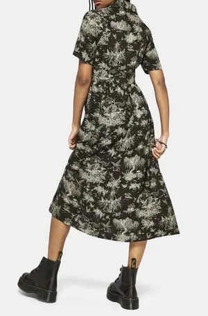 DISTURBIA Zorya Winter Maypole Midi Shirt Dress