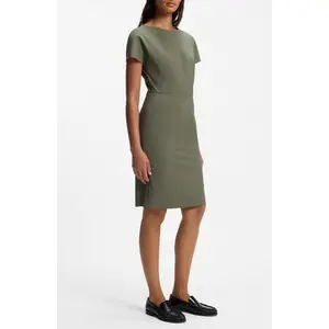 BOSS Dinerah Virgin Wool Sheath Dress