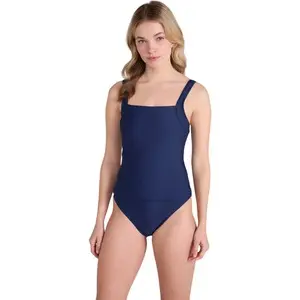 ANIMAL Plain Tankini Top - Navy
