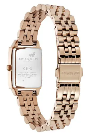 OLIVIA BURTON Classics Rectangular Bracelet Watch - White