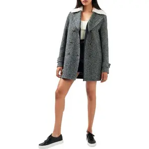 BELLE & BLOOM Liberty Collar Wool-blend Coat - Charcoal