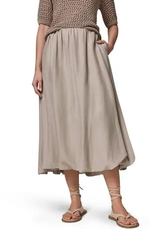Donna Karan New York Linen Blend Bubble Skirt