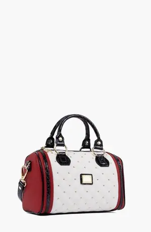 CAVALINHO Craft 569 Quilted Barrel Handbag - Navy/red