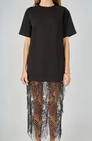 Endless Rose Rhinestone Lace Maxi Dress