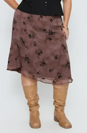 Princess Polly Moses Floral Midi Skirt