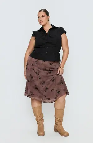 Princess Polly Moses Floral Midi Skirt