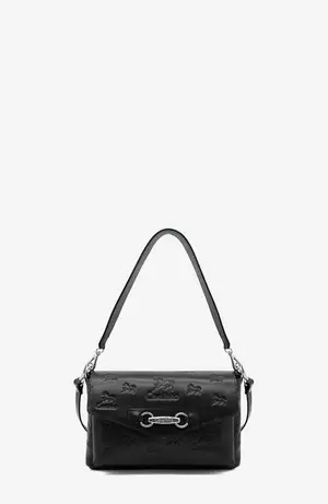 CAVALINHO Embossed Leather Handbag - Black
