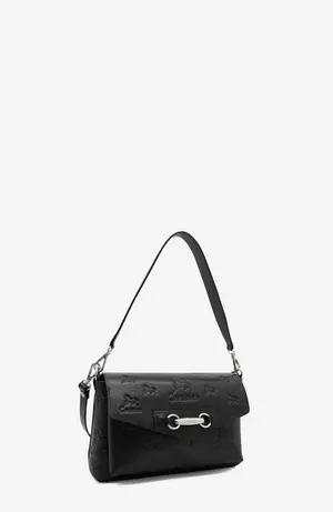 CAVALINHO Embossed Leather Handbag - Black
