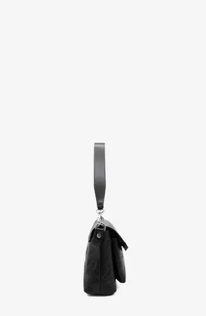 CAVALINHO Embossed Leather Handbag - Black