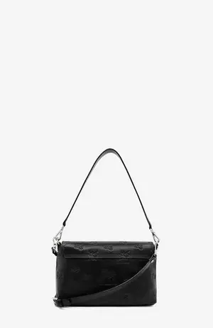CAVALINHO Embossed Leather Handbag - Black