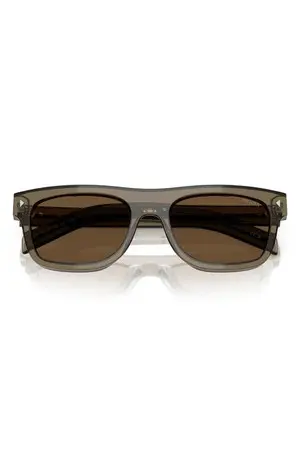 Prada 55mm Pillow Sunglasses - Dark Brown