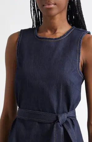 Cinq À Sept Mindie Sleeveless Mini Denim Dress