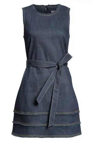 Cinq À Sept Mindie Sleeveless Mini Denim Dress