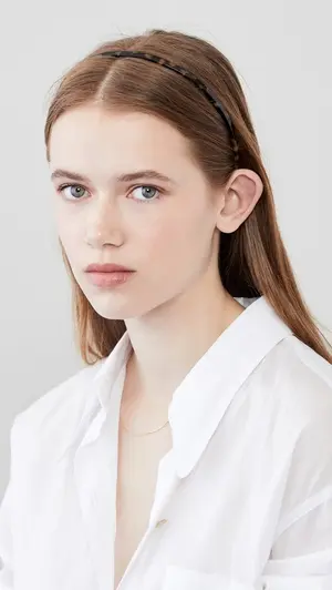 Alexandre De Paris Thin Headband - Tokyo Tortoise
