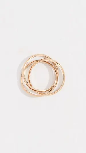 Shashi Vera Stacked Ring - Yellow Gold