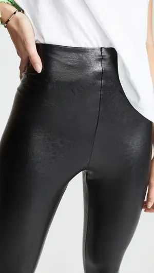 Commando Perfect Control Faux Leather Leggings - Black
