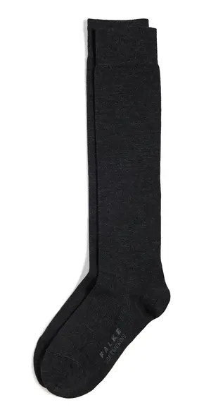Falke Soft Merino Knee High Socks - Anthracite - 3089