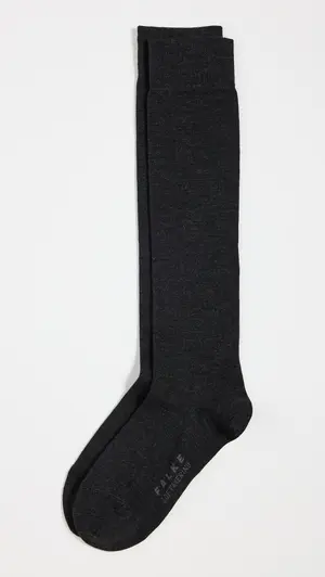 Falke Soft Merino Knee High Socks - Anthracite - 3089