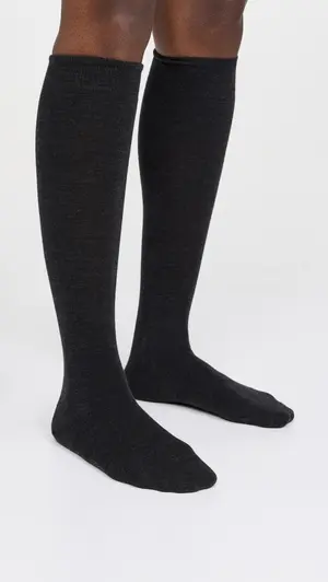 Falke Soft Merino Knee High Socks - Anthracite - 3089