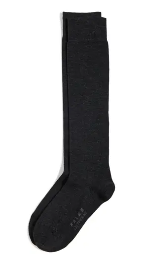 Falke Soft Merino Knee High Socks - Anthracite - 3089