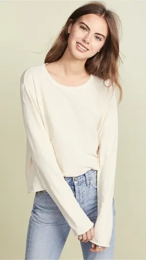 The Great. The Long Sleeve Crop Tee
