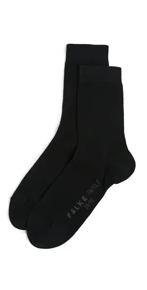 Falke Family Ankle Socks - Black