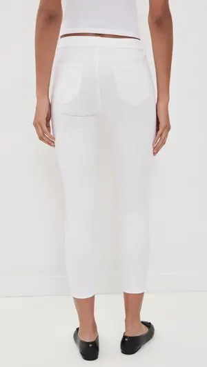 L'Agence Margot High Rise Skinny Jeans In Leopard Print - Blanc