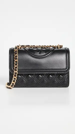 Tory Burch Small Fleming Convertible Shoulder Bag - Black
