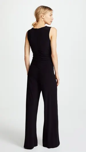 Norma Kamali Kamali Kulture Shirred Waist Jumpsuit - Black
