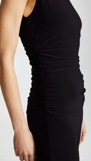 Norma Kamali Kamali Kulture Shirred Waist Jumpsuit - Black